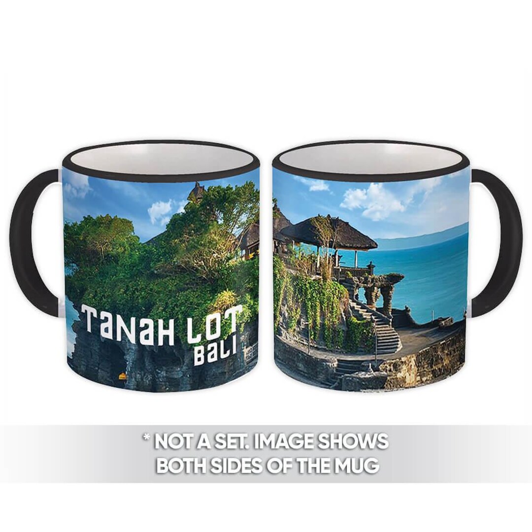 BALI INDONESIA Mug Gift Tanah Lot Temple Flag Indonesian Balinese ...