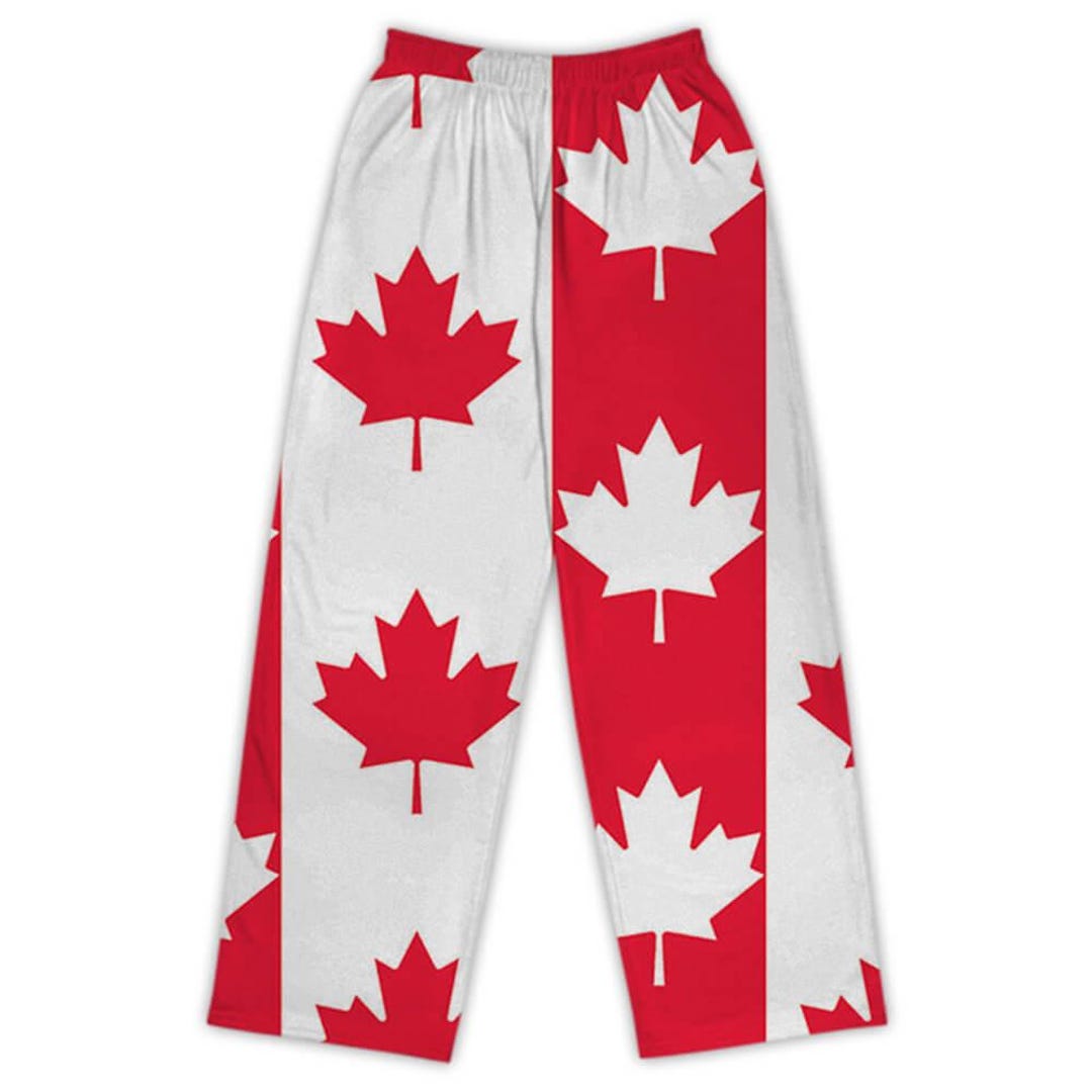 Canadian Flag Canada Pants Wide Leg Gift Seamless - Etsy