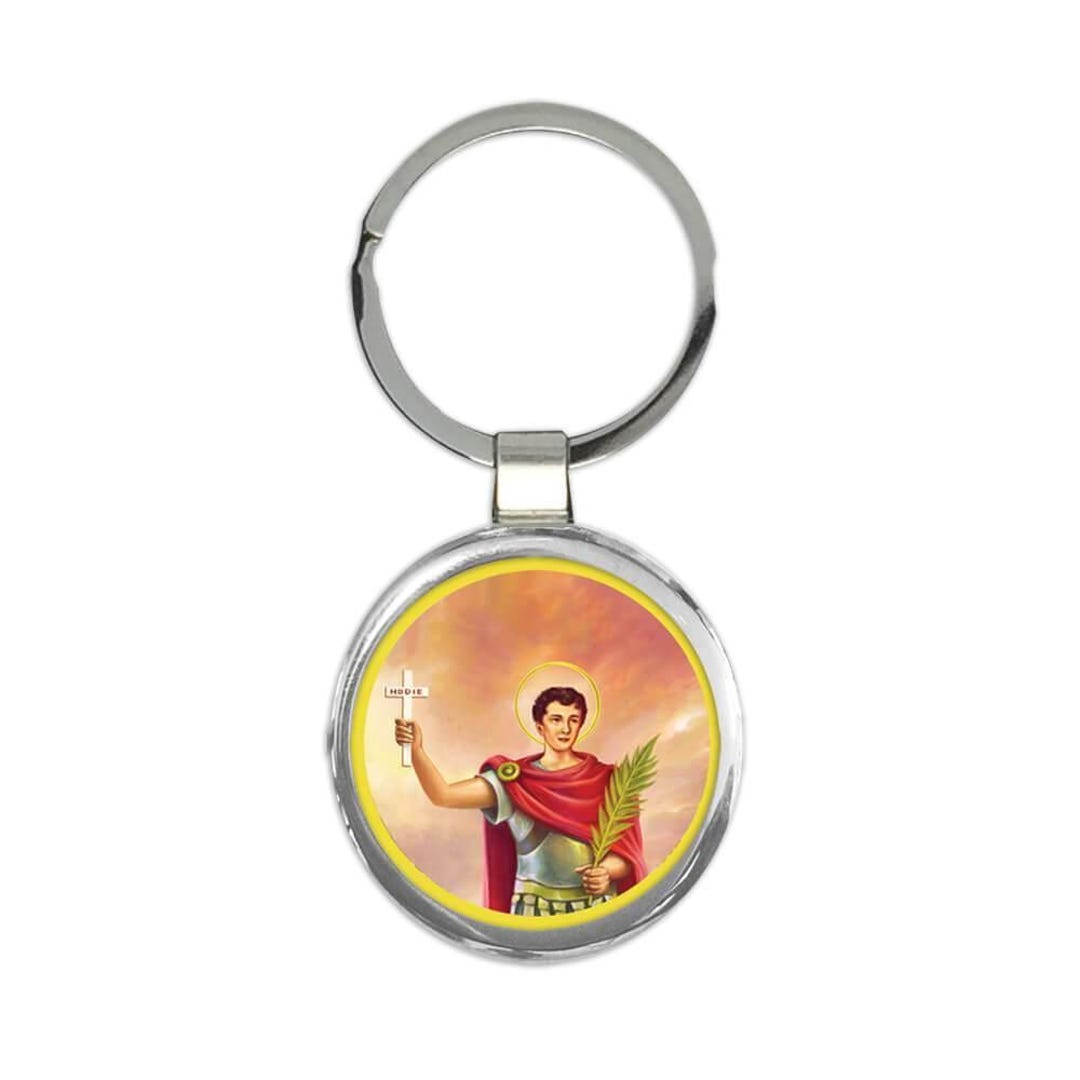 Saint Expedit Gift Round Keychain Catholic Religious Saint Religion ...