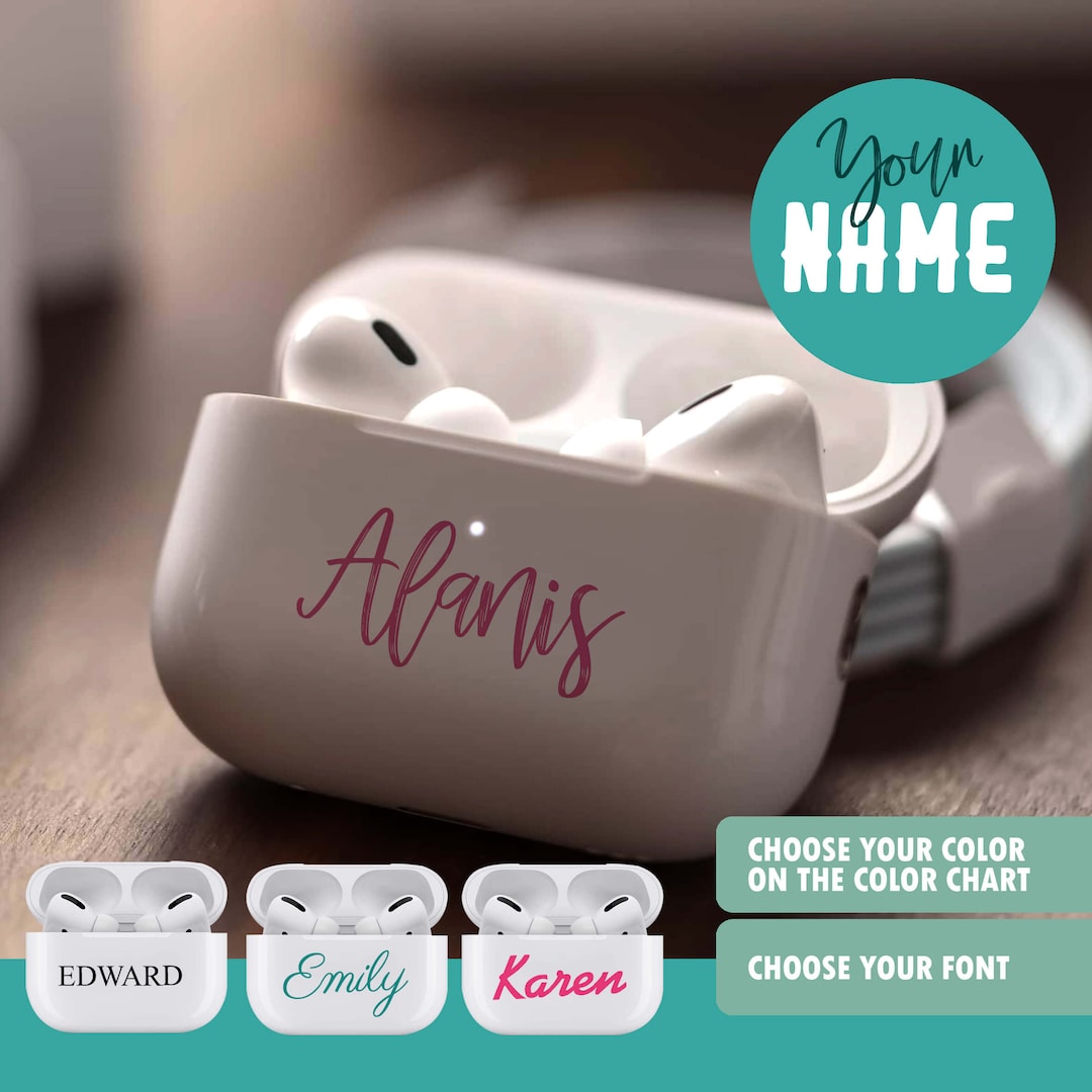 Personalized AirPod Vinyl Sticker, Custom Airpods Decal, Customizable ...