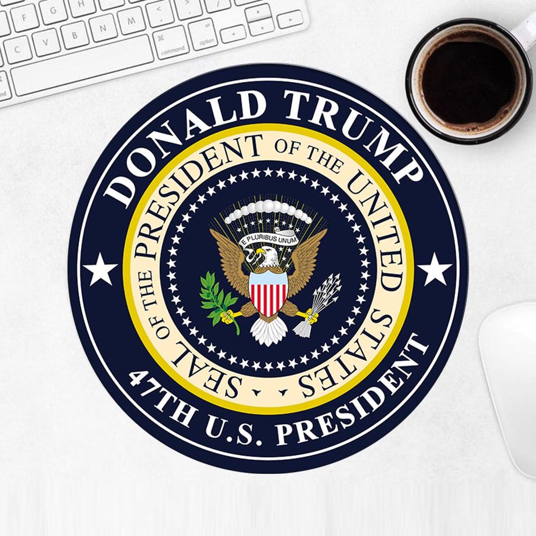 Presidential Seal Gift Mousepad American Patriot Trump USA United State ...