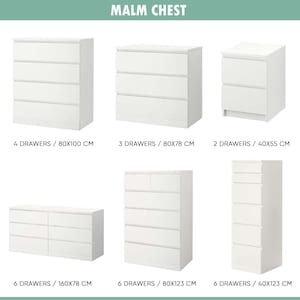 Custom Vinyl Front Wraps for IKEA® Malm Dresser Personalized Vinyl ...