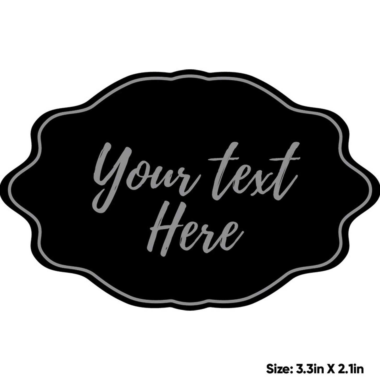 Customized Textured Ornate Chalkboard Sticker Bulk Pantry Organize ...