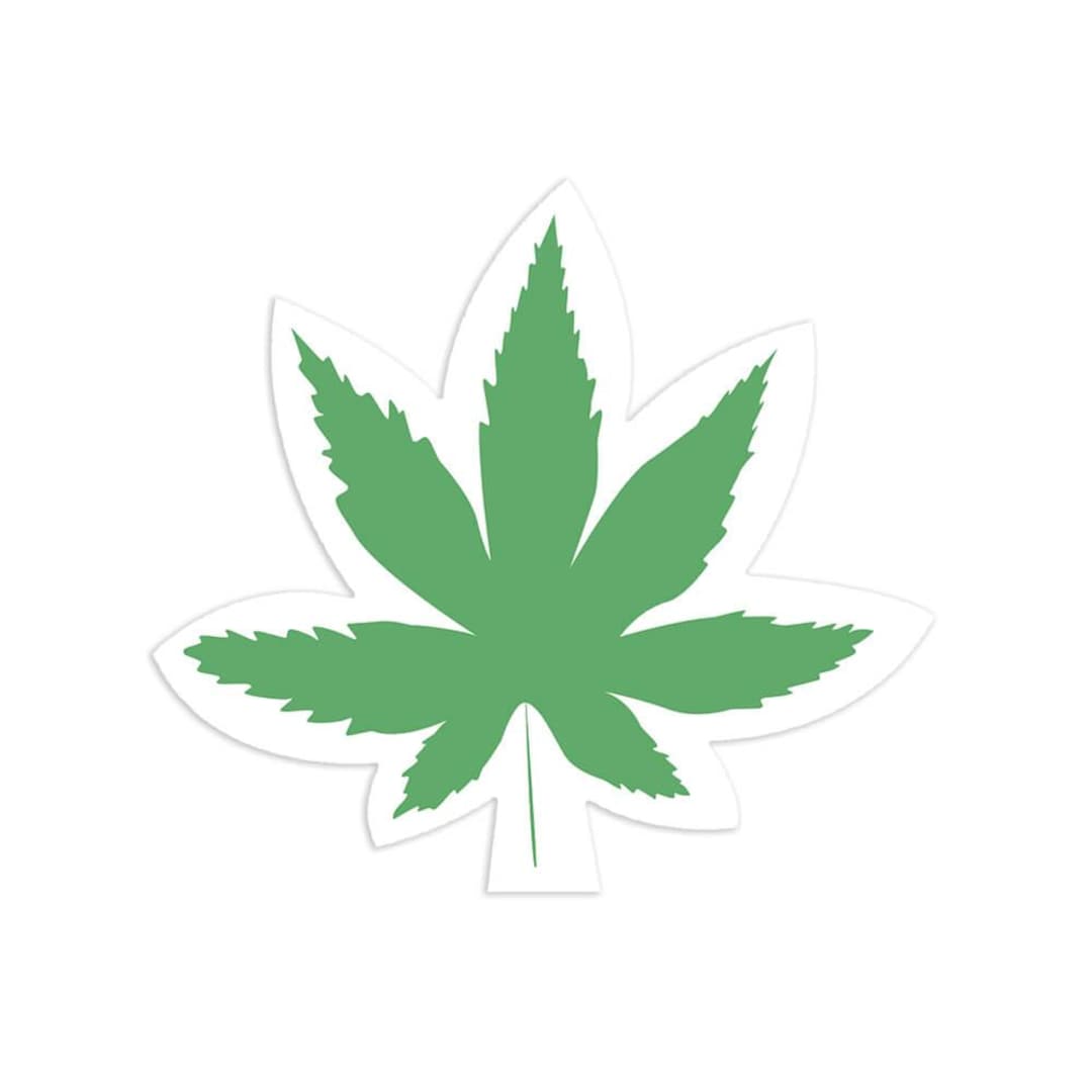 Weed Leaf Sticker Gift Cannabis Marijuana Design Adult Fun - Etsy