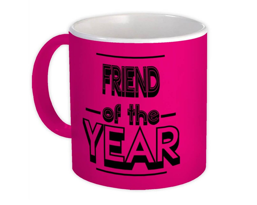 FRIEND of the Year Mug Gift Christmas Birthday Secret Santa Gift Idea ...