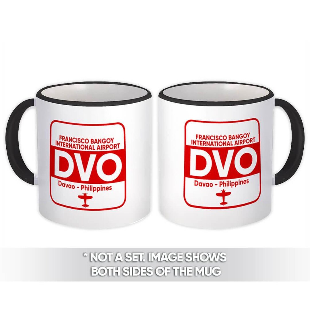 Philippines Bangoy Airport Davao DVO Mug Gift Travel Airline Pilot ...