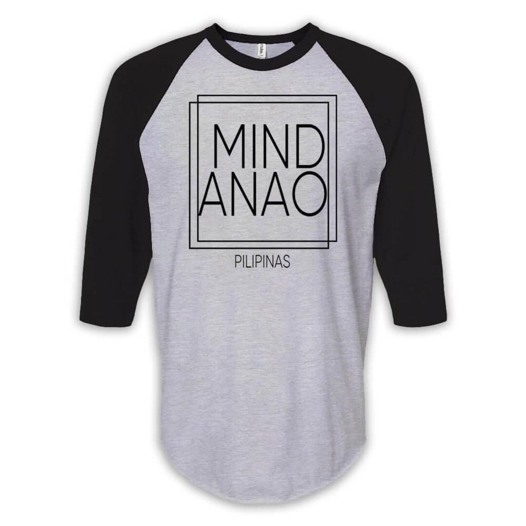 MINDANAO Philippines Raglan Shirt Gift Square Modern Minimalist Font - Etsy