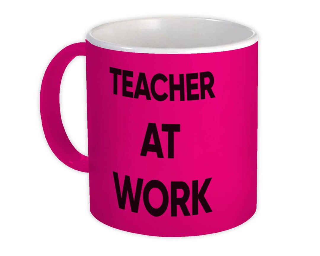 TEACHER at Work Mug Gift Job Profession Office Coworker Christmas - Etsy