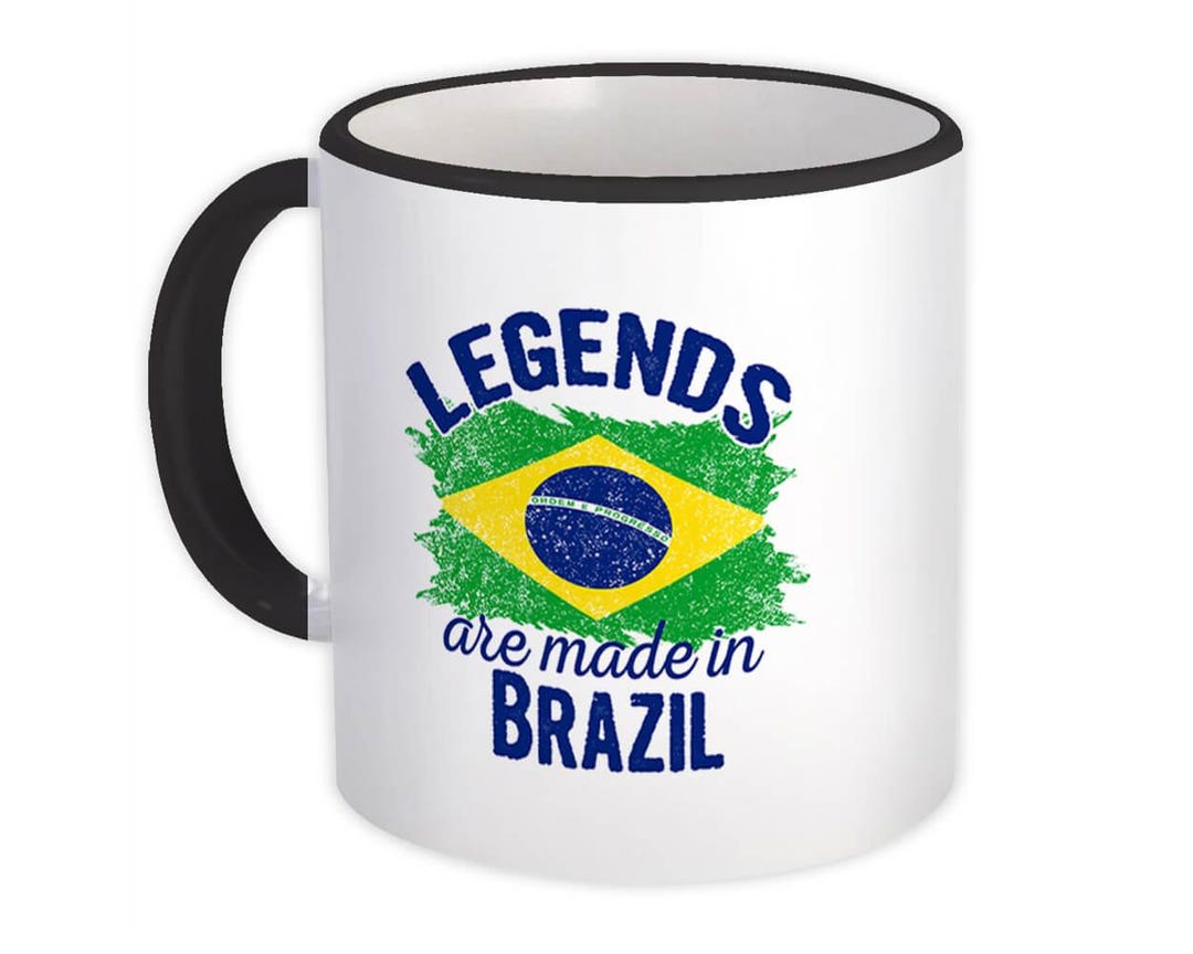 Legends Are Made in Brazil Mug Gift Flag Brazilian Expat Country - Etsy