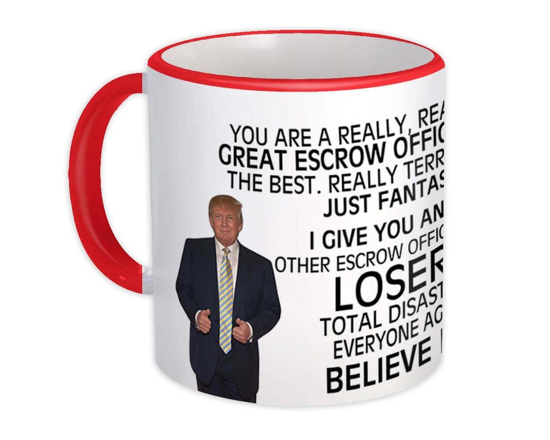 ESCROW OFFICER Funny Trump Mug Gift Great Birthday Christmas Jobs - Etsy
