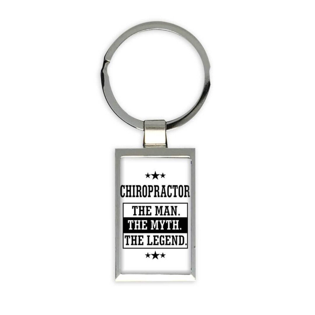 CHIROPRACTOR Gift Rectangular Keychain the Man Myth Legend Office Work ...