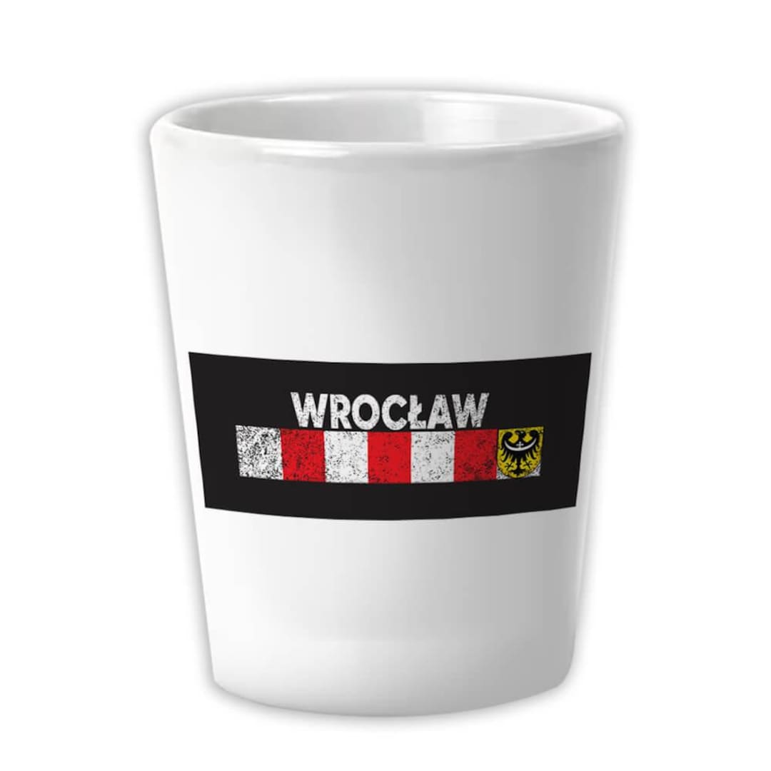 Wroclaw Coat of Arms: Polish Ceramic Shot Glass Gift Poland Crest Retro ...