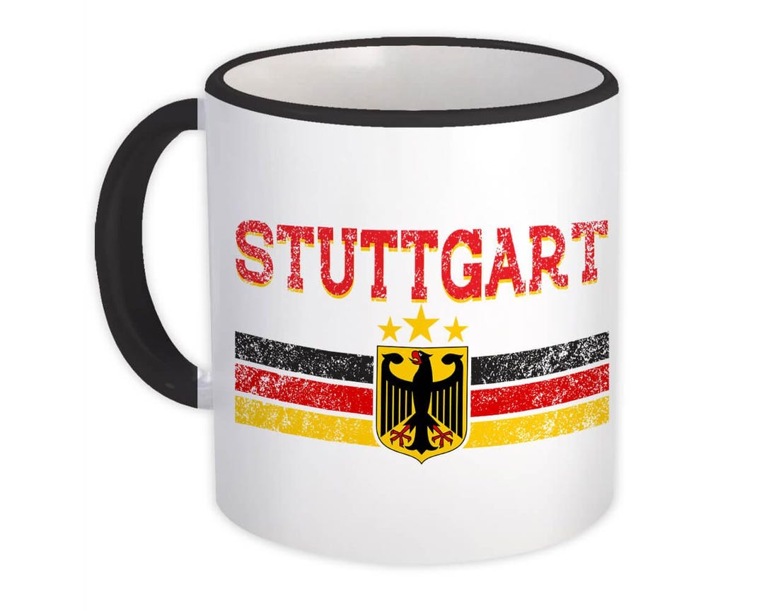 Stuttgart German Eagle Germany Mug Gift Crest Flag Colors City State - Etsy