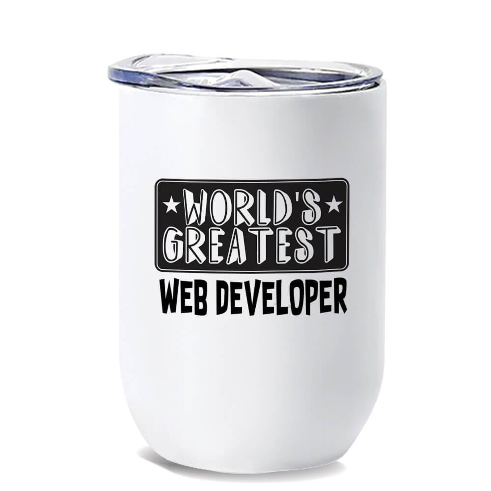 World Greatest WEB DEVELOPER Wine Tumbler Gift Work Christmas Birthday ...