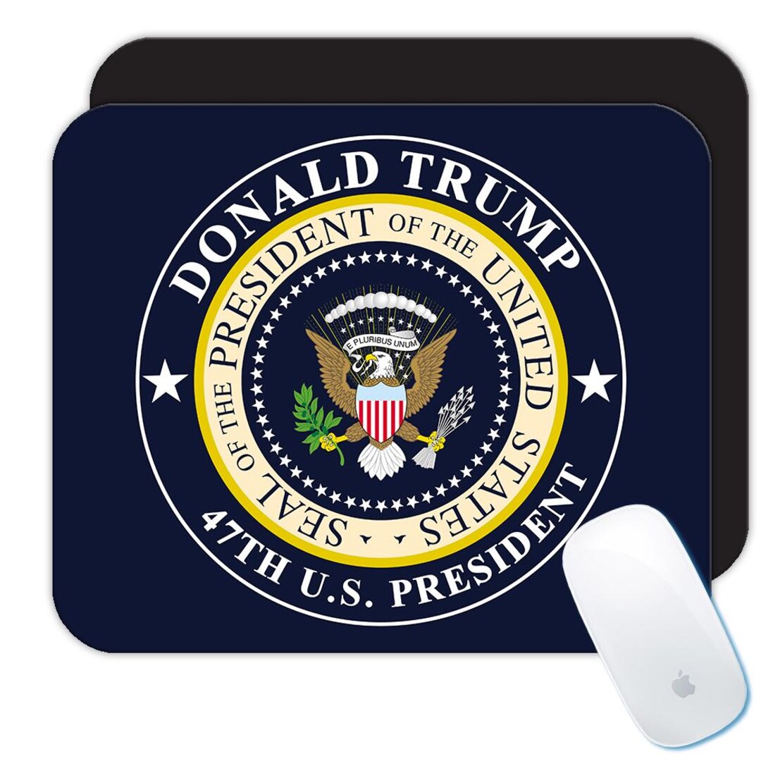 Donald Trump 47th President Seal Mousepad President Elect 2024 Democrat, Retangular Mouse Pad ...