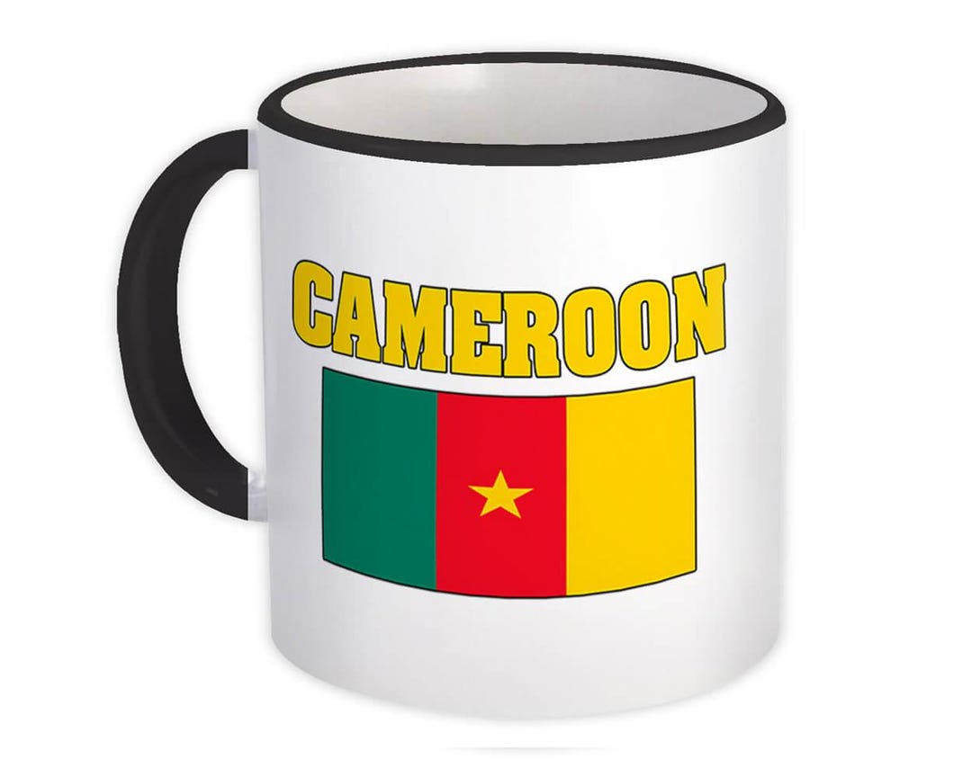 Cameroon Mug Gift Flag Chest Cameroonian Country Expat - Etsy