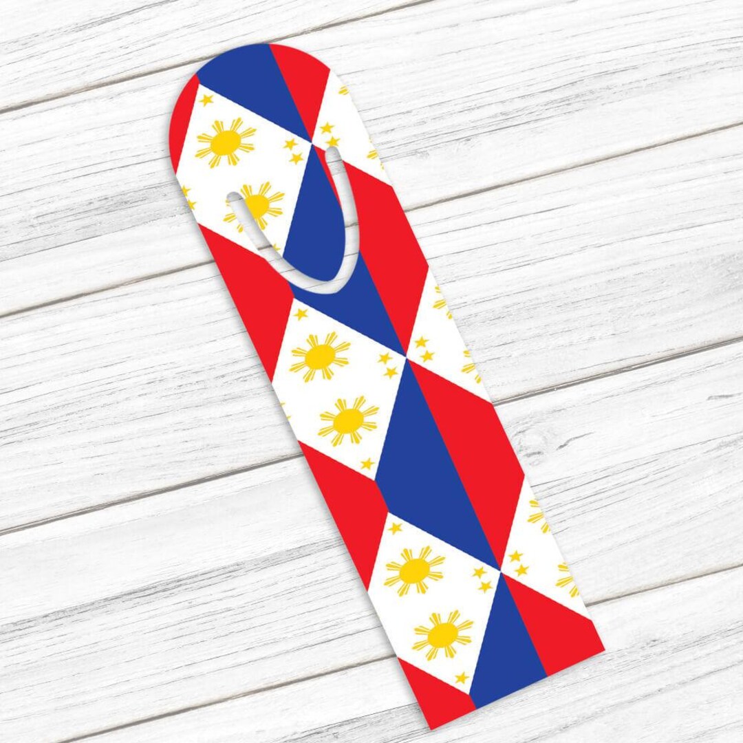 Pattern Philippine Flag Philippines Bookmark Slim Aluminum Gift - Etsy