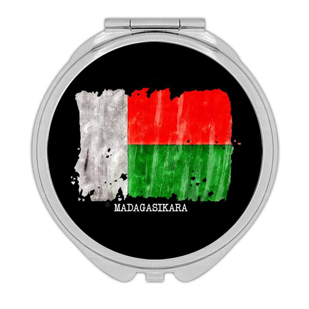 Madagascar Flag Compact Mirror Gift Country Name Original - Etsy
