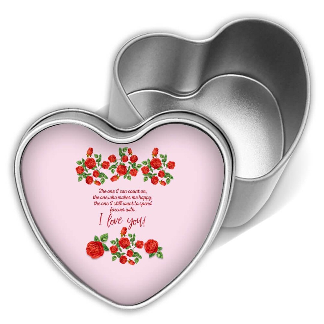 The One I Can Count on Heart Tin Box Gift Forever With You Valentines ...