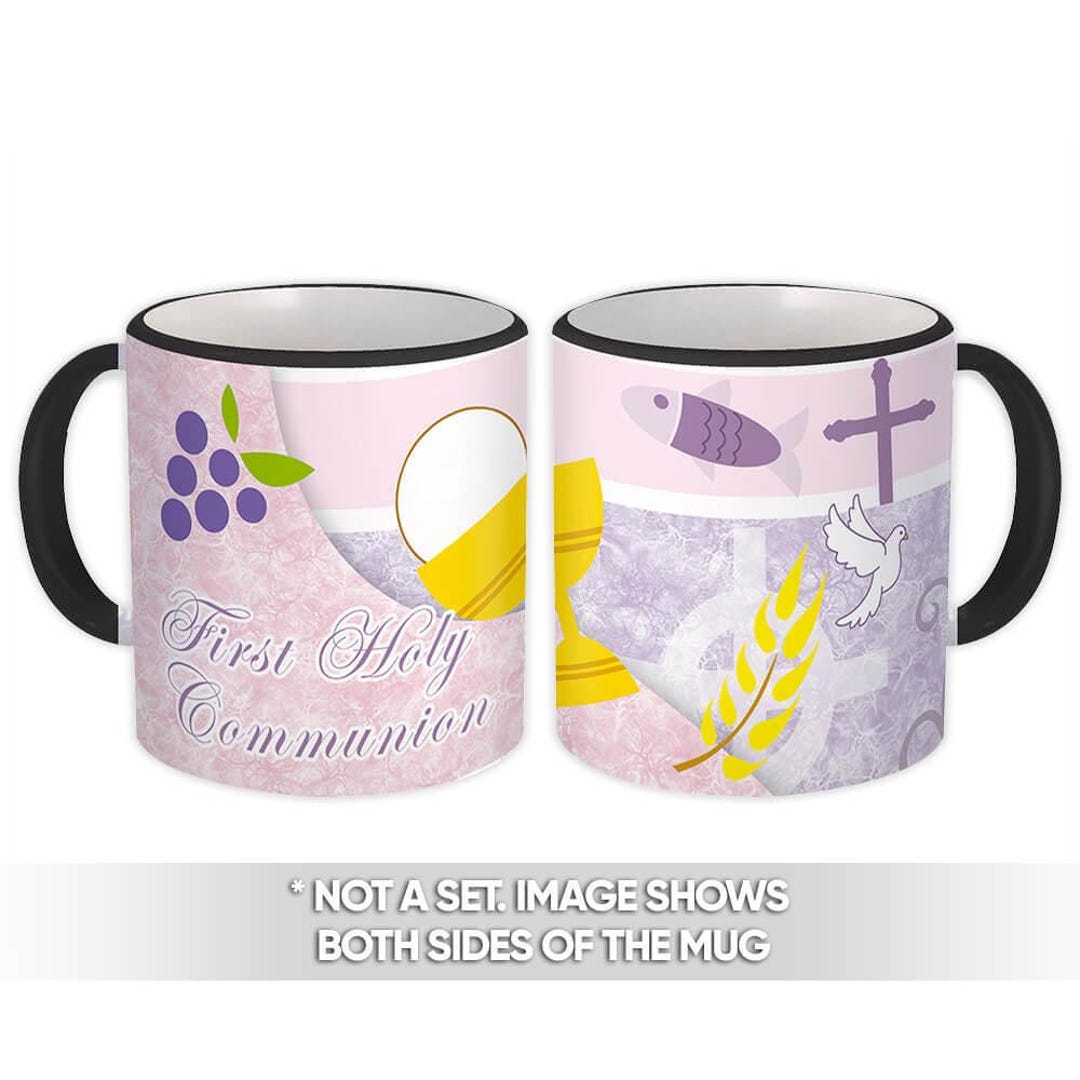 First Holy Communion Mug Gift Catholic Religious Saint - Etsy