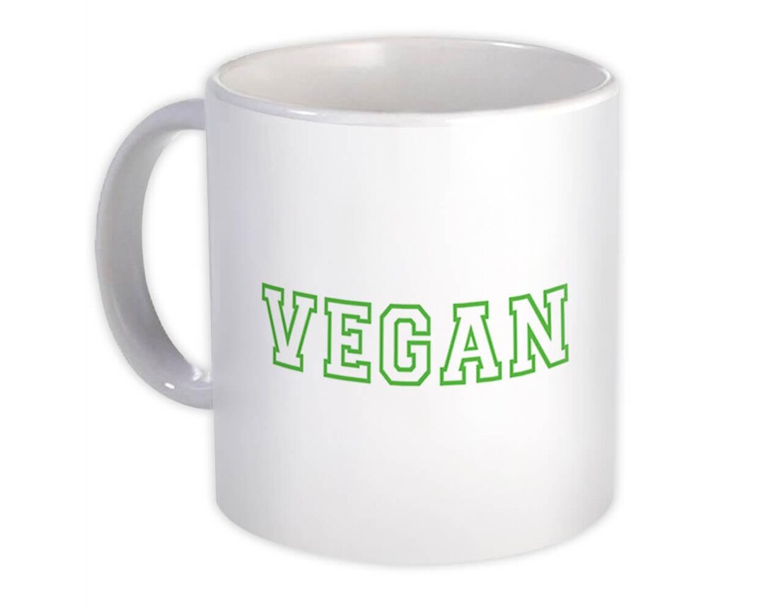 Vegan Power Mug Gift Eat Veganism Vegetarian Life Veganuary Day Wall ...