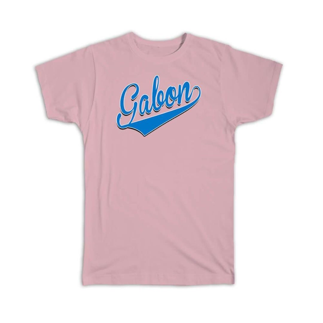 Gabon T-shirt Gift Flag Varsity Script Baseball Beisbol Country Pride ...