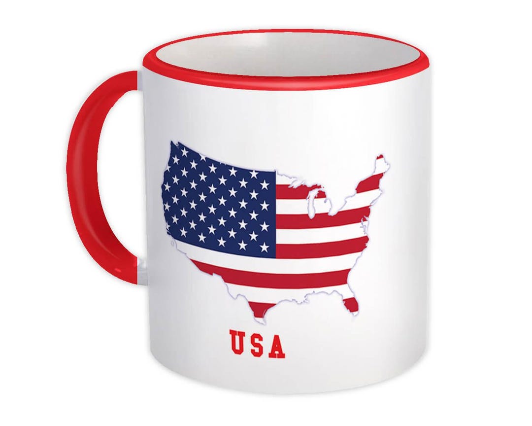 USA Map Flag Mug Gift America United States Americana American Country ...
