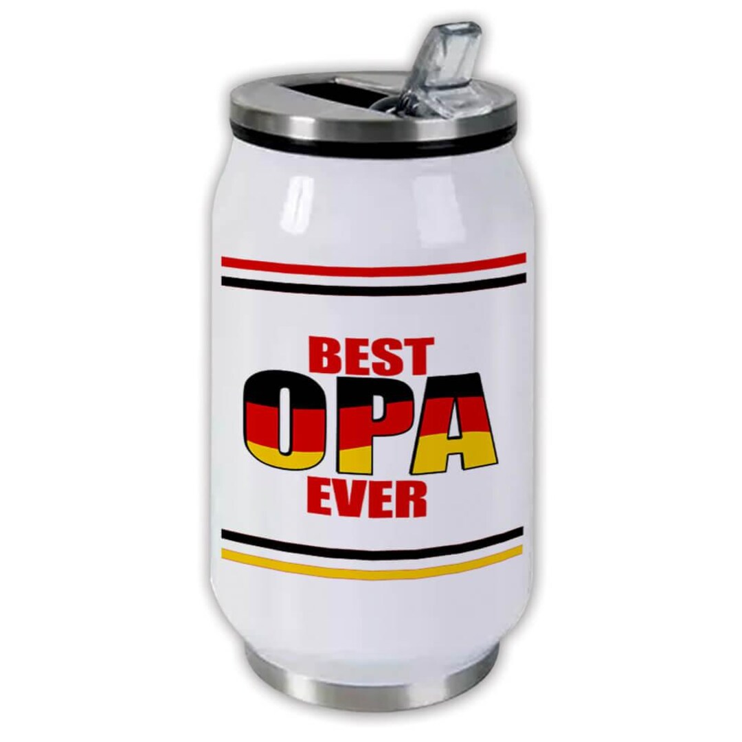 Best Opa Ever Can Bottle Gift Germany Flag German Deutsch Grandfather ...