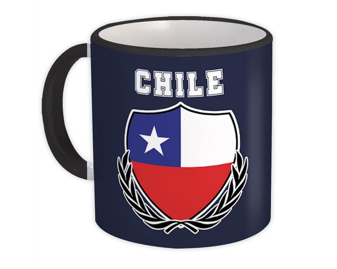 Chile Mug Gift Country Chilean Flag Crest Expat Souvenir - Etsy