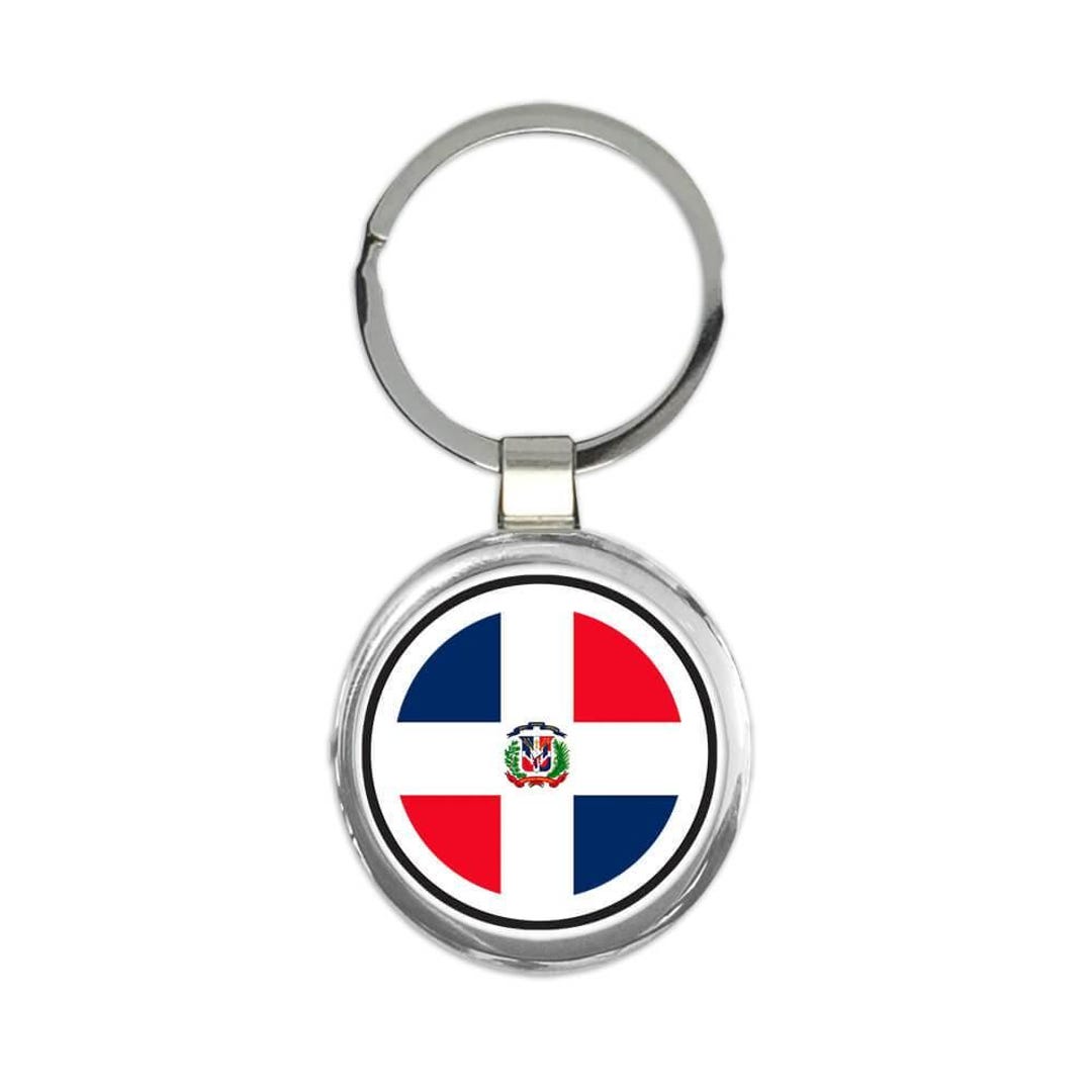 Dominican Republic Gift Round Keychain Flag Never Underestimate the ...