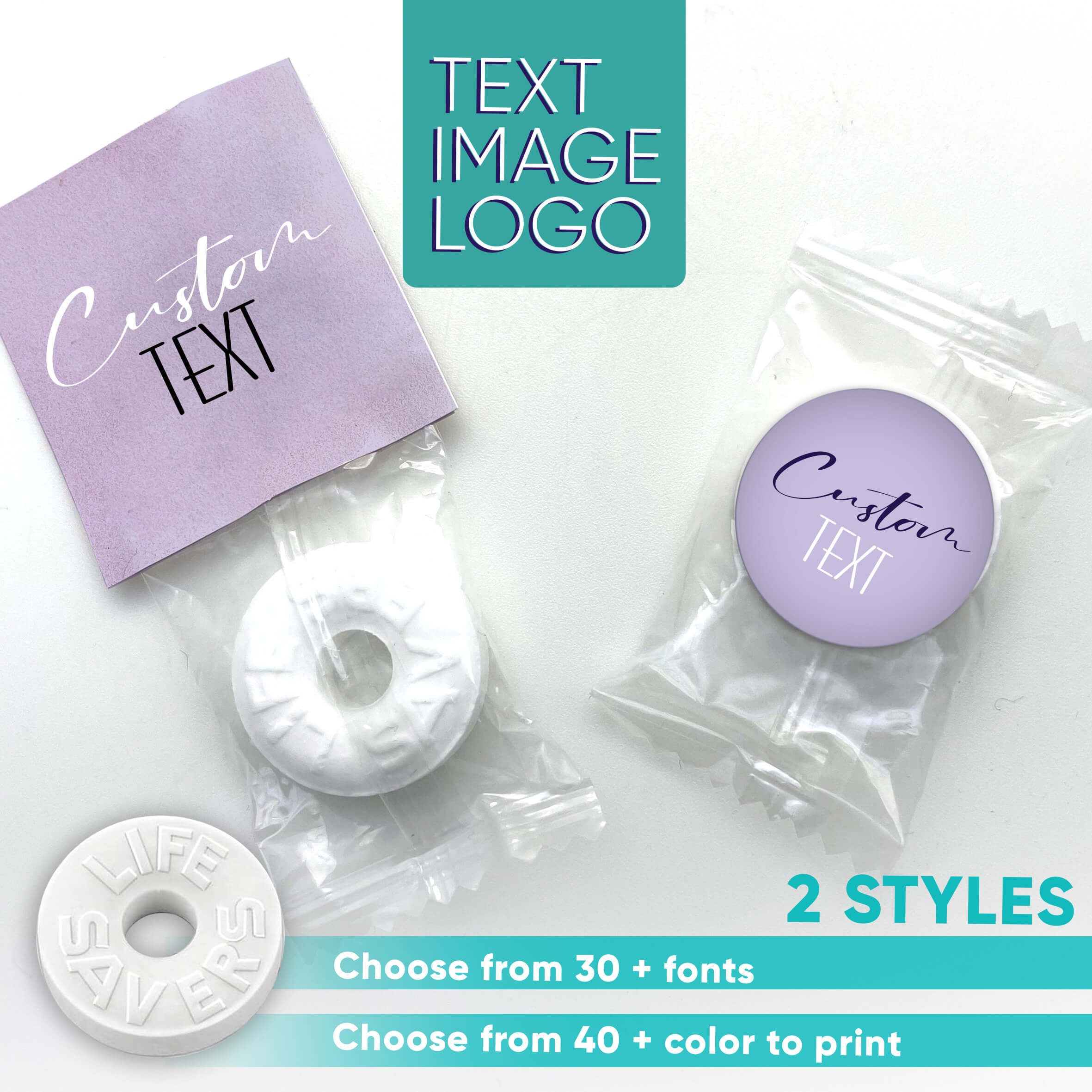 Personalized Life Savers Candy Sticker Bulk Custom Round or Tag Label ...