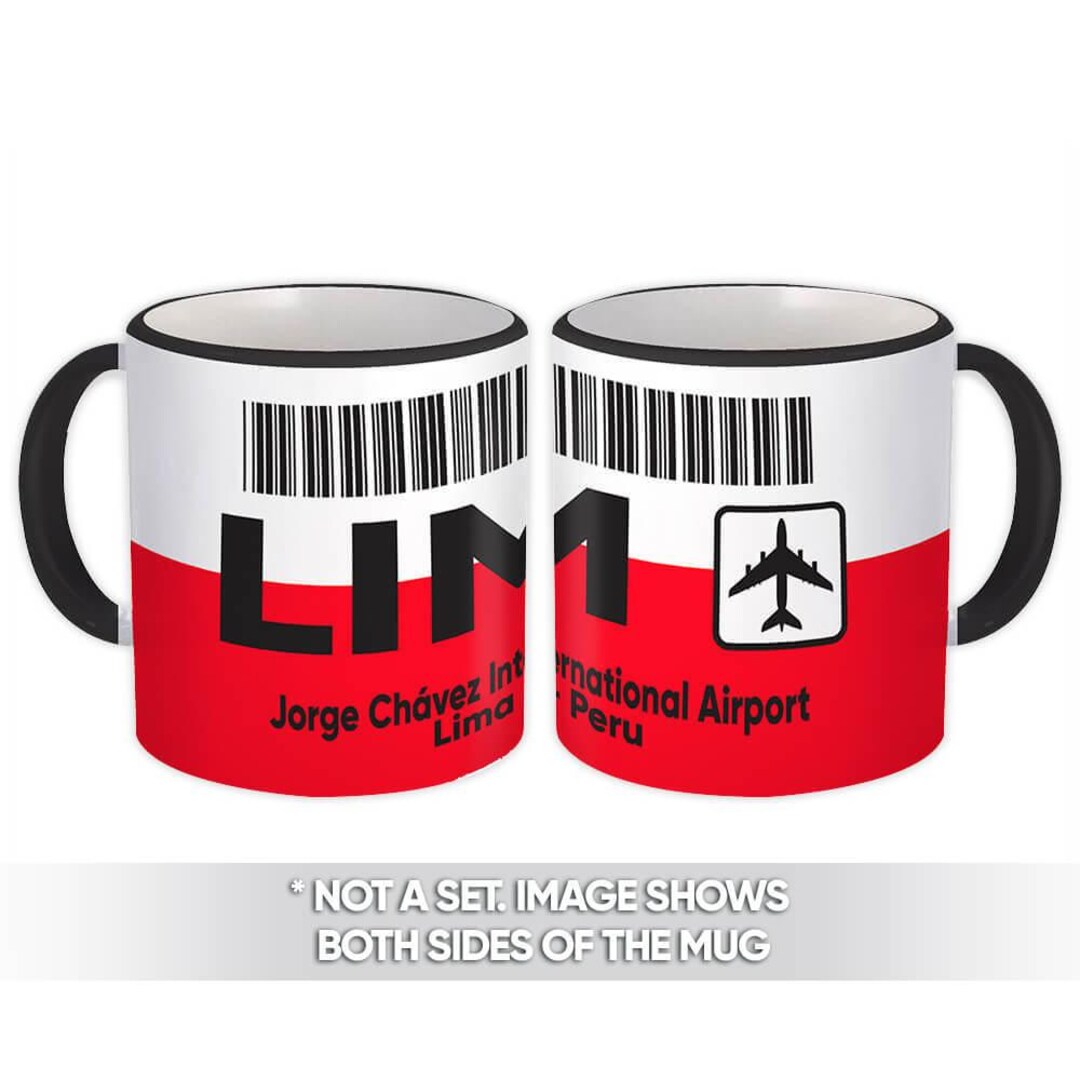 Peru Jorge Chavez Airport Lima LIM Mug Gift Travel Airline Pilot ...