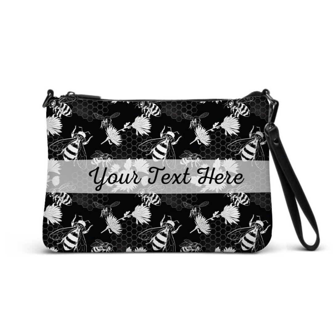 Bee Hive Pattern Black Crossbody Bag Gift - Etsy