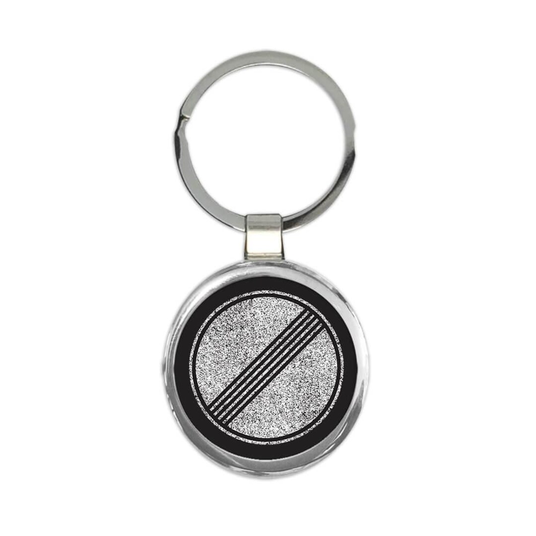 No Speed Limit Autobahn Gift Round Keychain Racing German Cars Retro ...