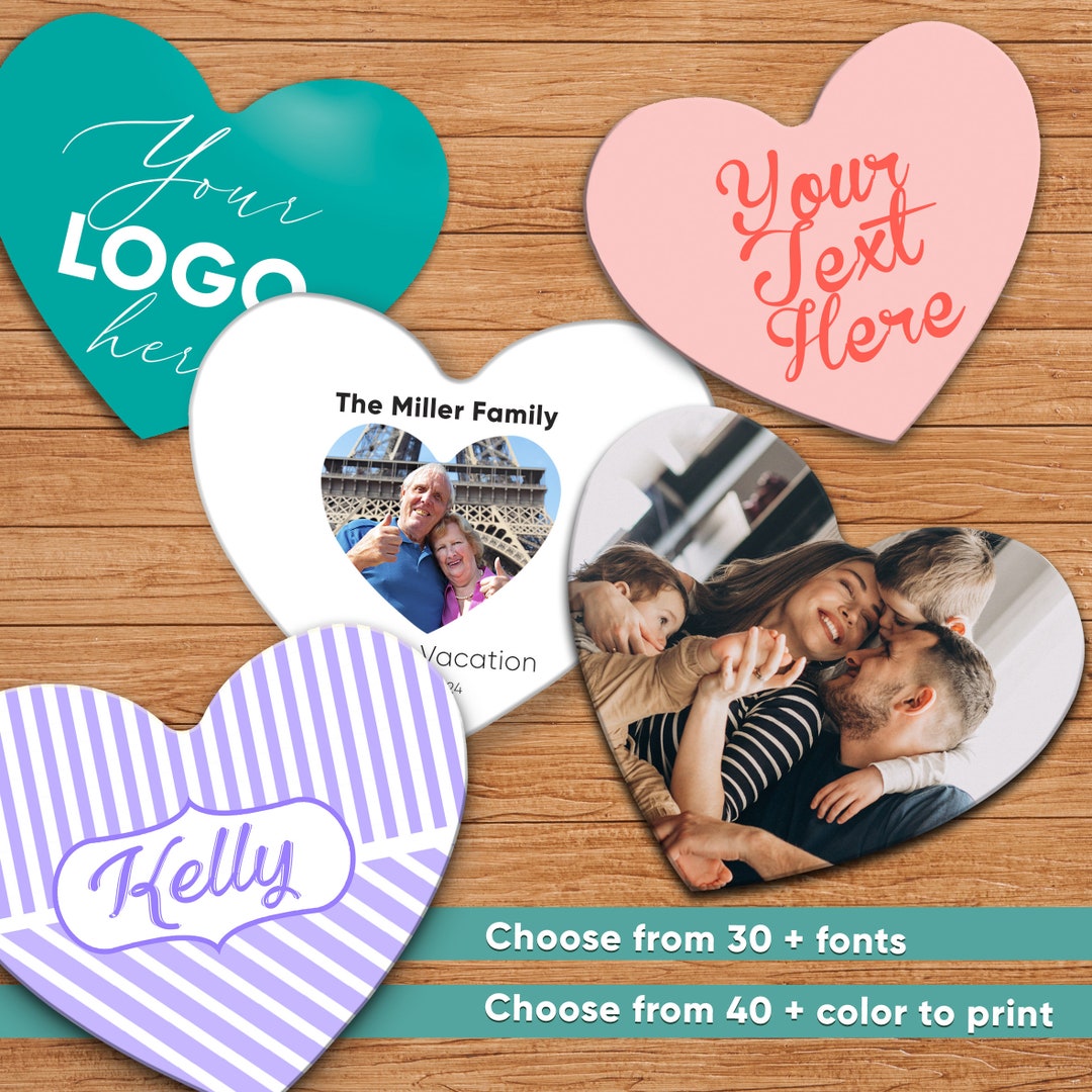 Custom Soft Heart Promotional Magnet Personalized Heart-shaped Fridge ...