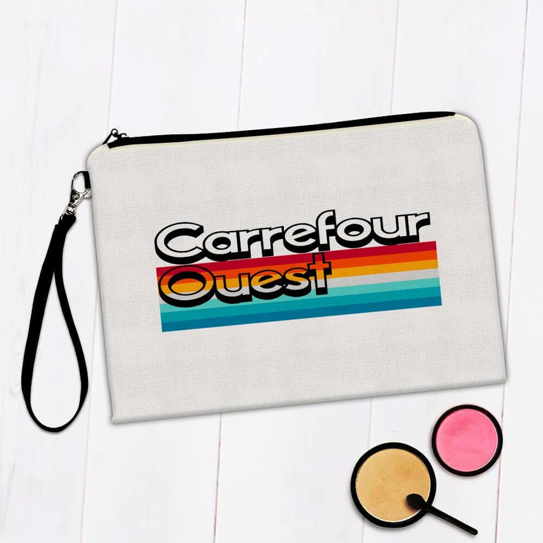 Haiti Carrefour Ouest Sign Makeup Bag Gift Haitian Rainbow Stripes Home ...