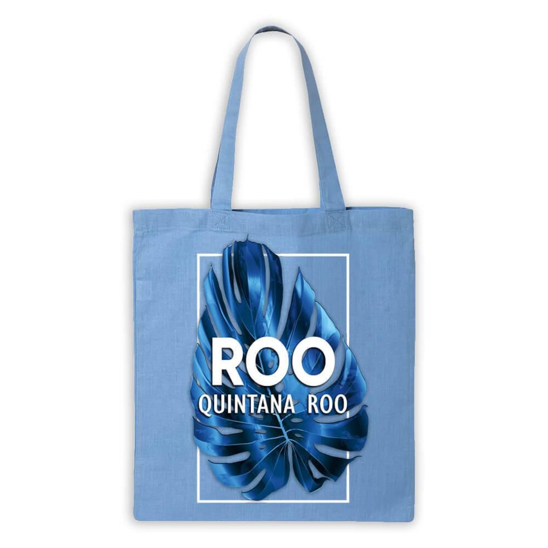 ROO Quintana Roo Mexico Standard Tote Bag Gift Blue Leaf Mexican Expat ...