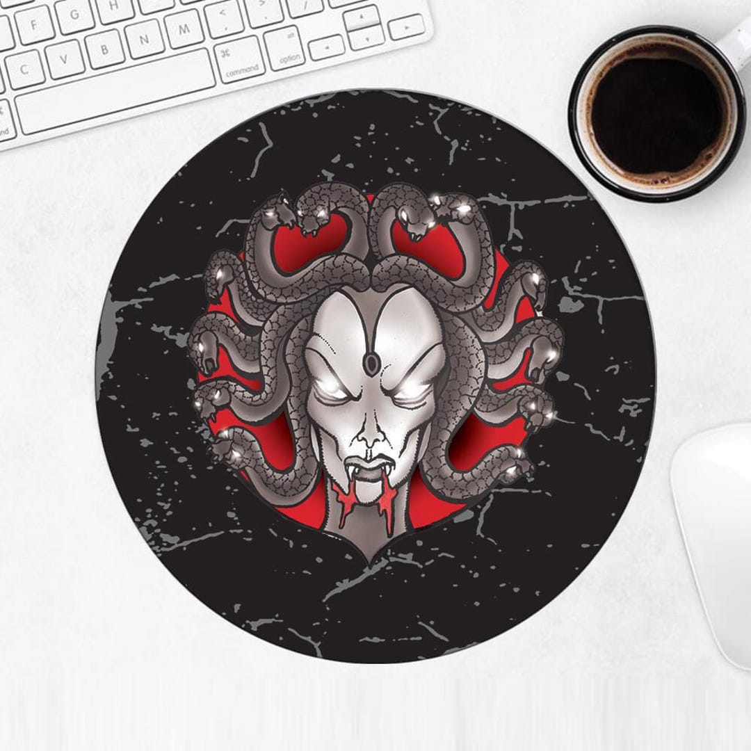 Gorgon Monster Snakes Mousepad Gift Halloween Mask Costume Party ...