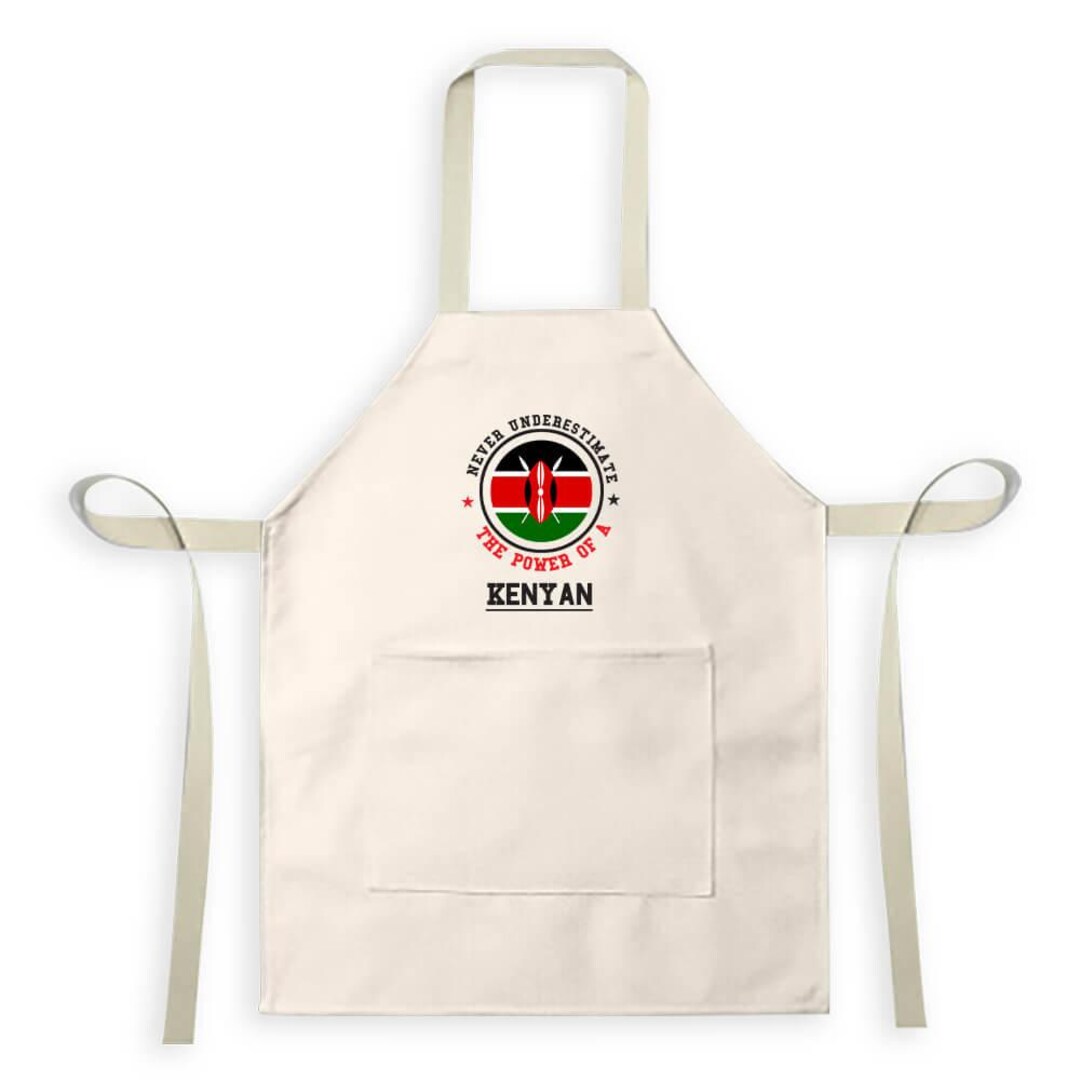 Country of Kenya Apron Gift Flag Never Underestimate the Power Country ...