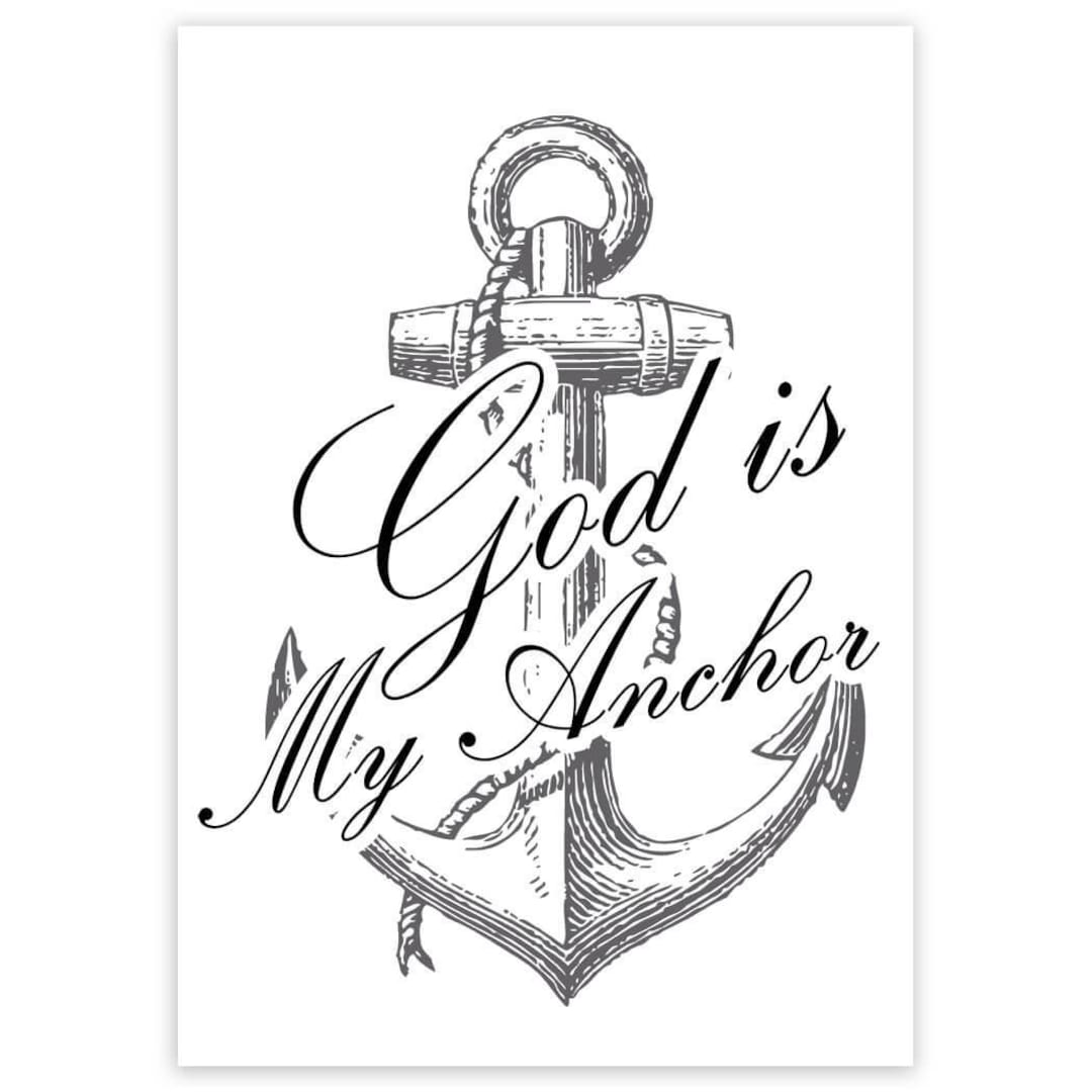 God is My Anchor Sticker Gift Christian Religious Catholic Jesus Faith ...