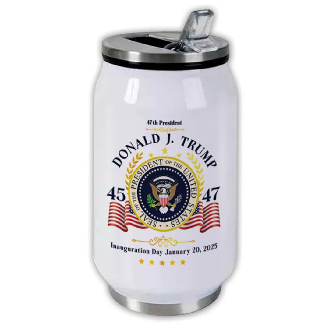 Donald Trump Inauguration 2025 Merch Can Bottle Gift Memorabilia ...