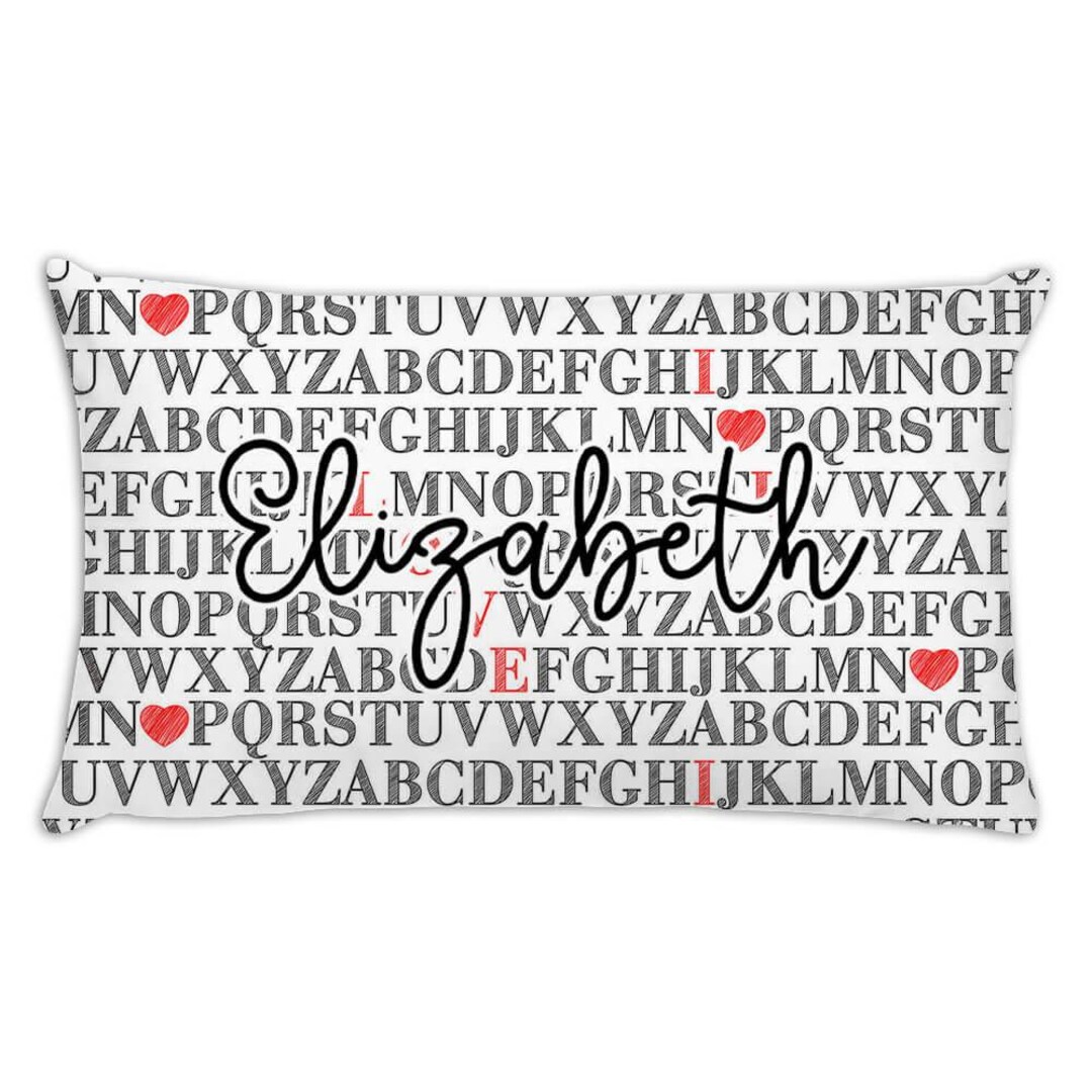 Love Alphabet Rectangular Gift Letters Pattern Be My Valentine Hearts ...