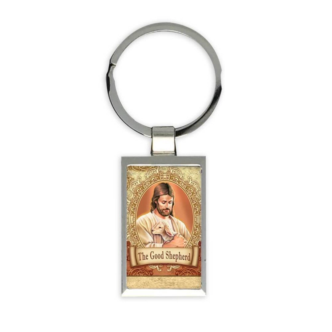 The Good Shepherd Gift Rectangular Keychain Jesus Catholic Religious ...