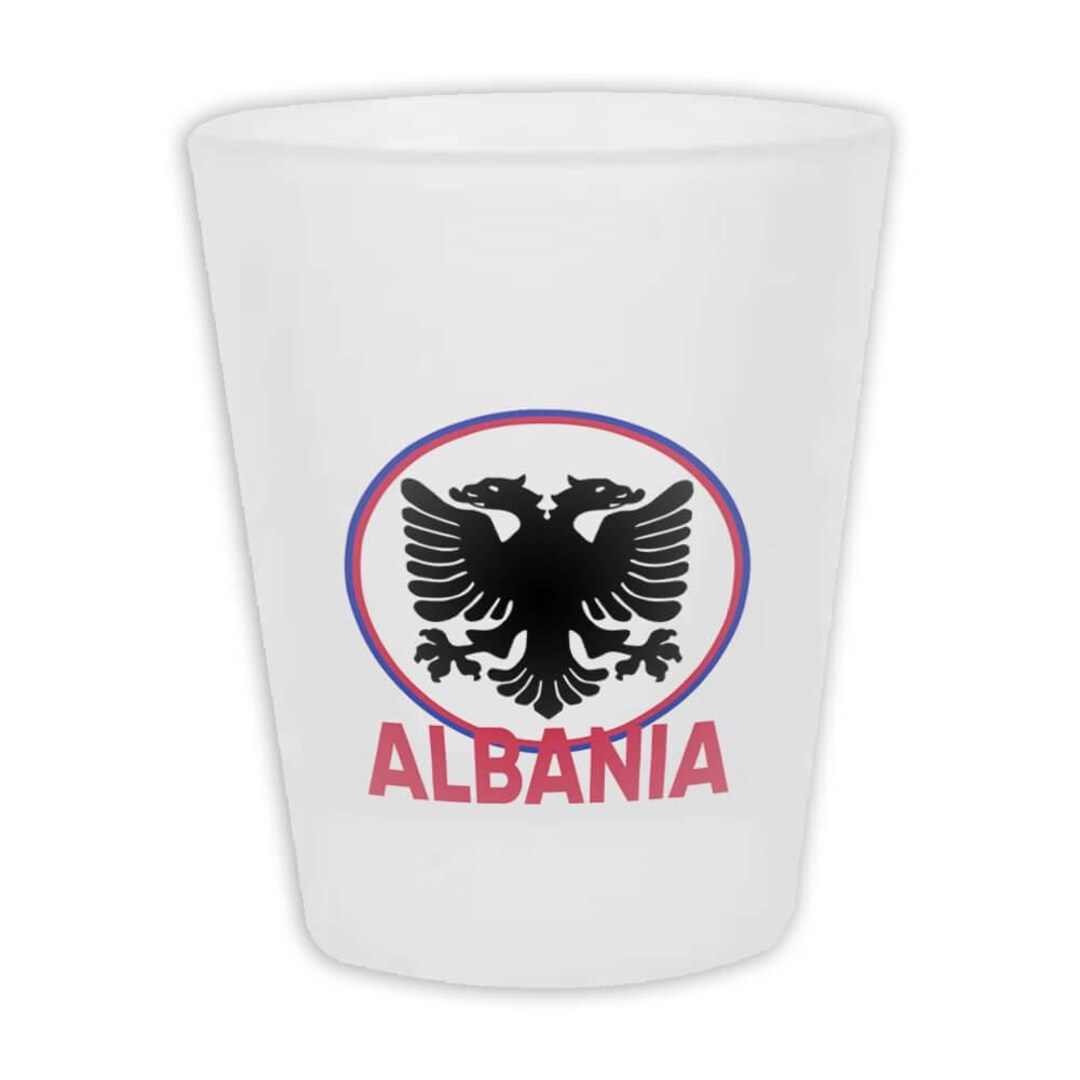 Eagle Crest Albania Frosted Shot Glass Gift Albanian - Etsy