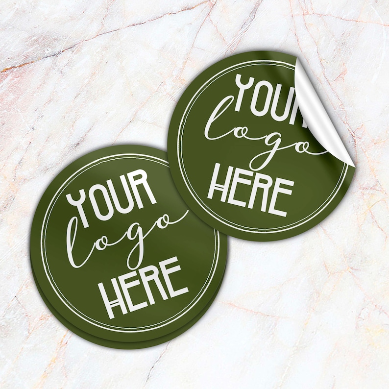 Customized Round Vinyl Stickers Personalized Circle Labels Thank You ...