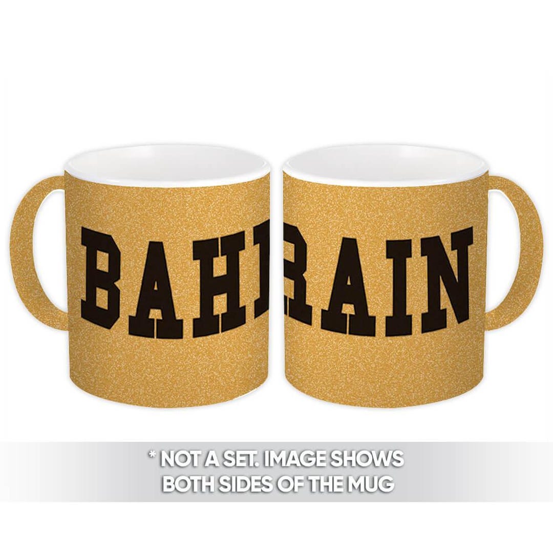 Bahrain Mug Gift Flag College Script Calligraphy Country Bahraini Expat ...
