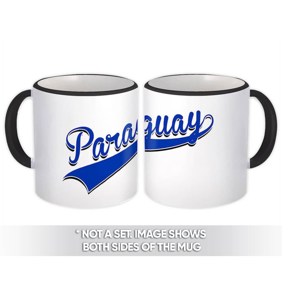 Paraguay Mug Gift Flag College Script Calligraphy Country Paraguayan ...
