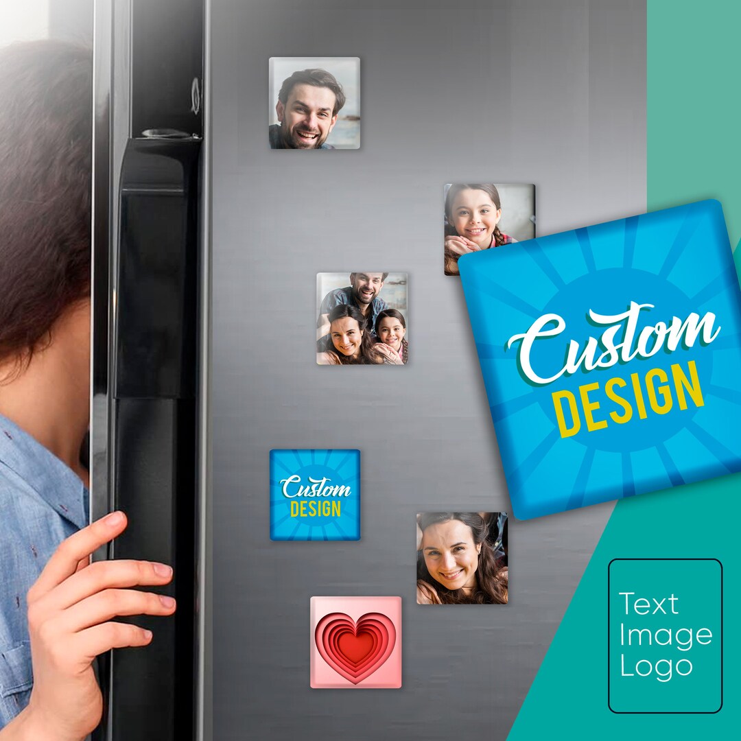 Customized Fridge Decor, Custom Ceramic Square Magnets Fridge Decor ...