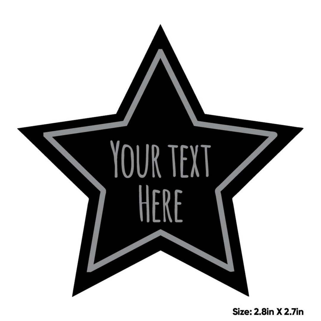 Personalized Textured Chalkboard Stars Stickers Bulk Custom Labels Tags ...