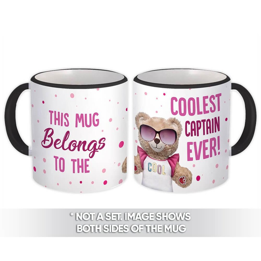 Cool for CAPTAIN Mug Gift Teddy Bear Profession Jobs Occupation ...